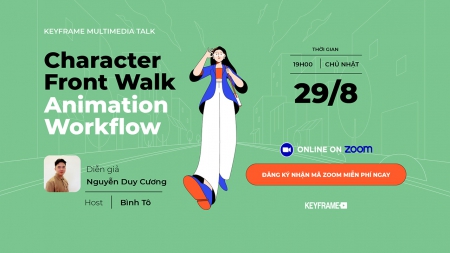 Keyframe Multimedia Talk: Character Front Walk Animation Workflow